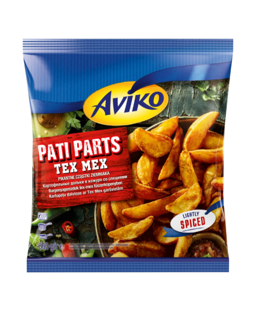 PATI PARTS TEX MEX 600 g - Potato specialties - Aviko Balkans
